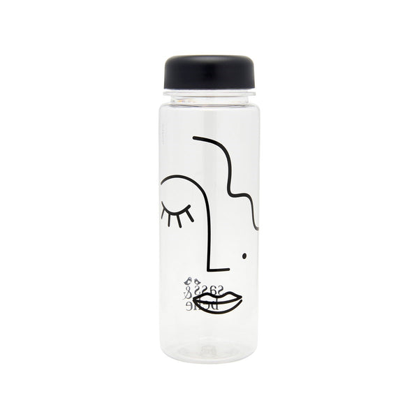 Abstract Face Water Bottle – Fox and Moon Ltd